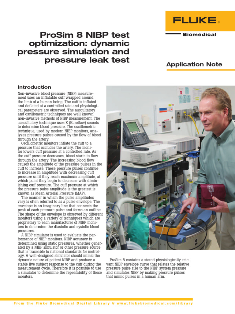Prosim8 Appnote Nibp Test Opt A W | PDF | Blood Pressure ...