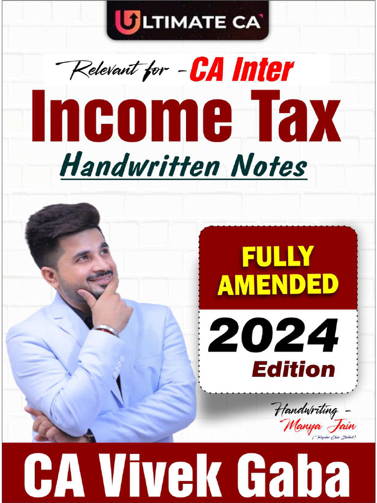 DT CA Inter Handwritten Notes by VG Sir | PDF | Income | Political Economy