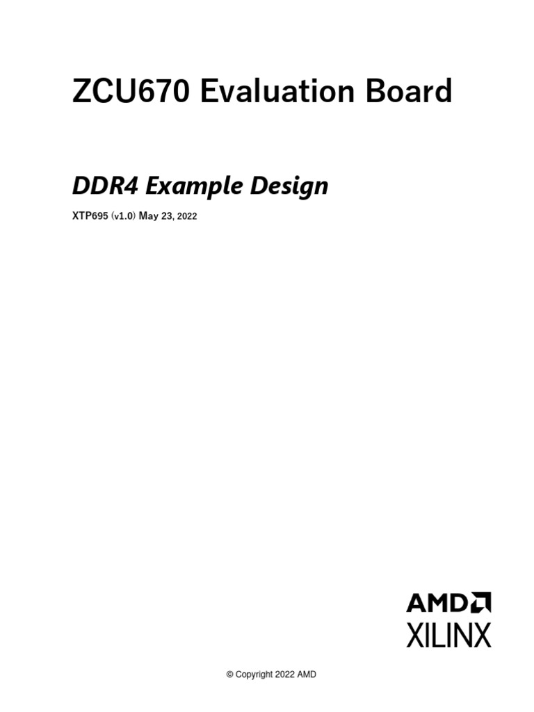 xtp695 Zcu670 Mig Example Design 2022 1 | PDF | Electrostatic Discharge ...