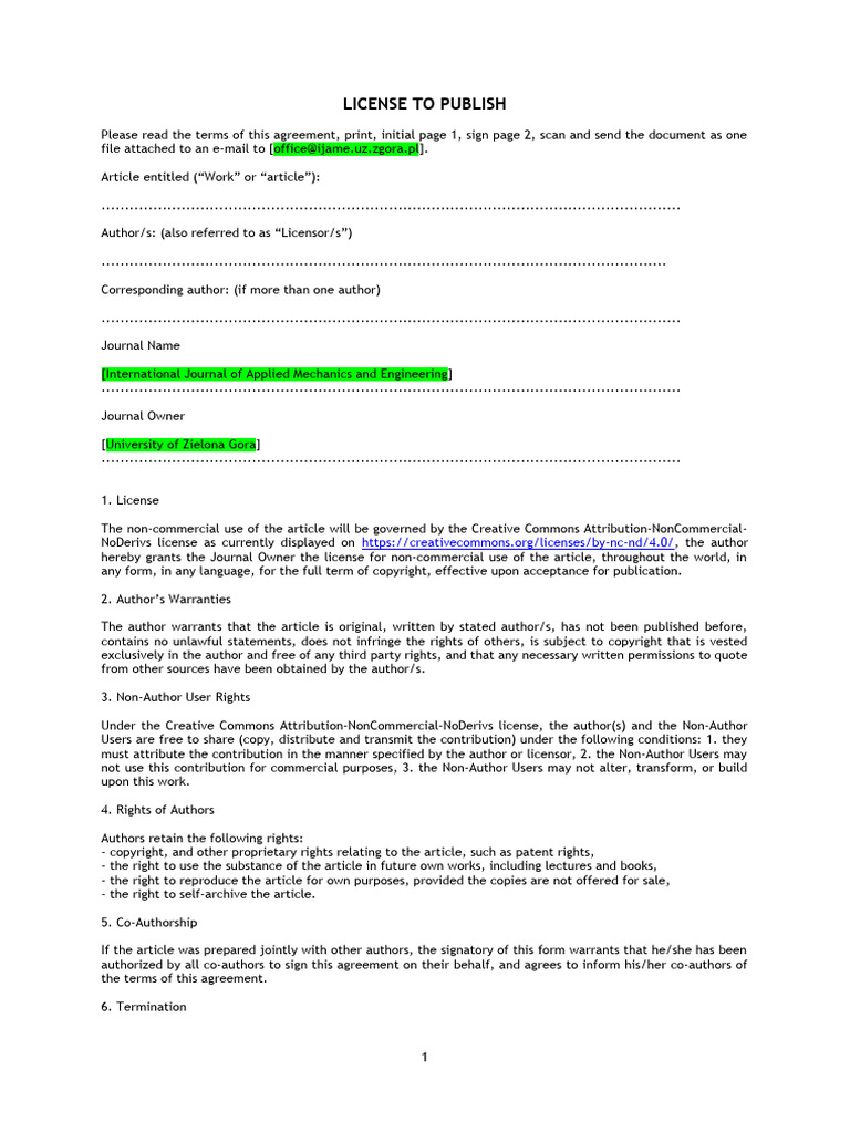 Open Access License | PDF | License | Creative Commons License