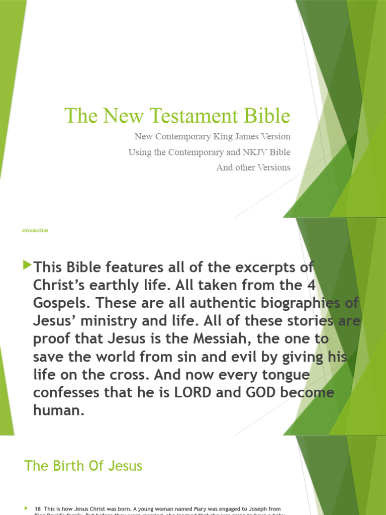 The New Testament Bible | PDF | Jesus | John The Baptist