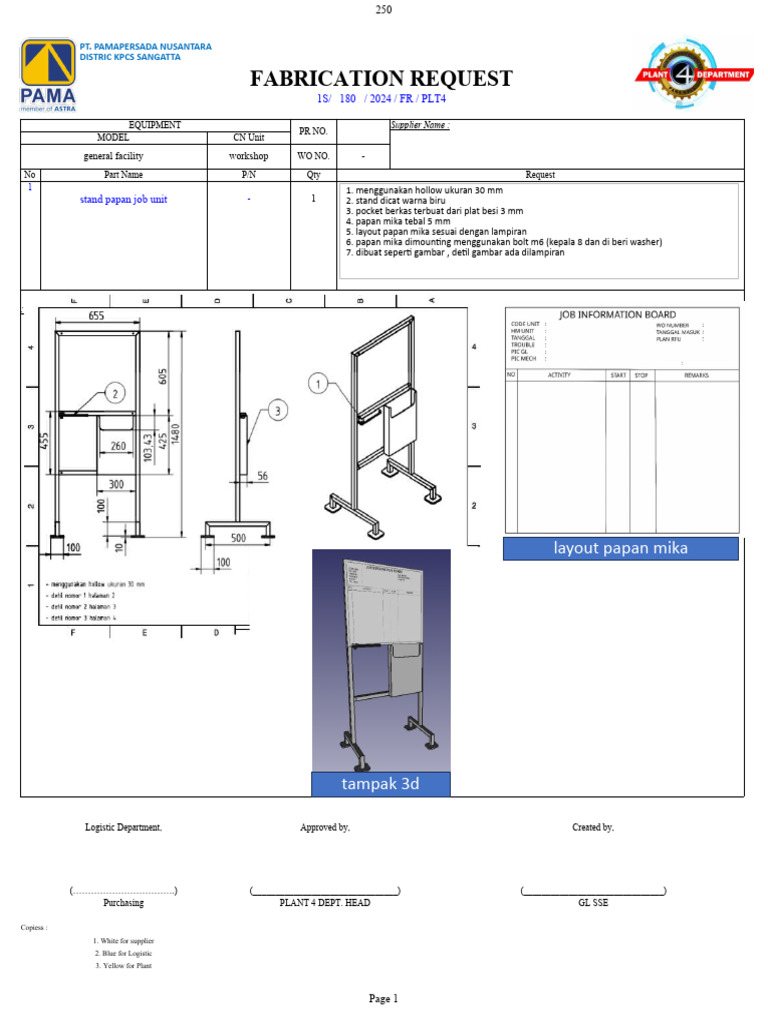 FR Stand Papan Job Unit Rev 2 | PDF