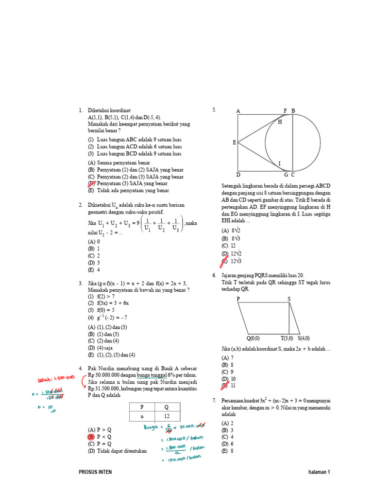 Soal Asli Utbk-Snbt 2024 | PDF