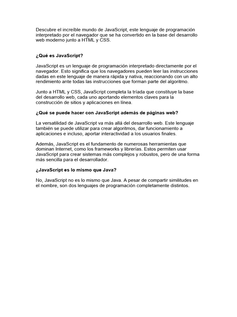 Introducción a JavaScript: Clave Web | PDF