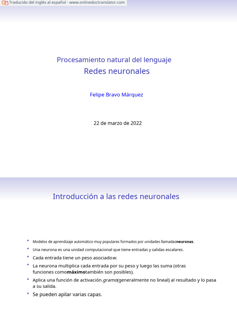 6. NLP-neural.en.es | PDF | Red neuronal artificial | Vector Euclidiano