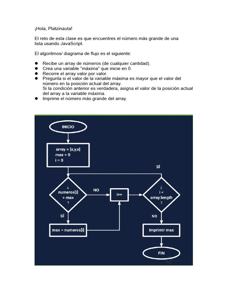 Reto 9 Traduce Un Algoritmo A JavaScript) | PDF