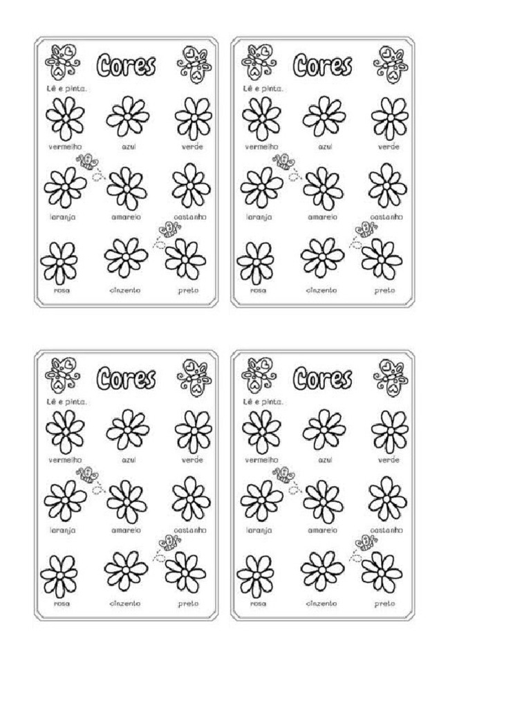 Ficha Das Cores em Portugués 2 | PDF
