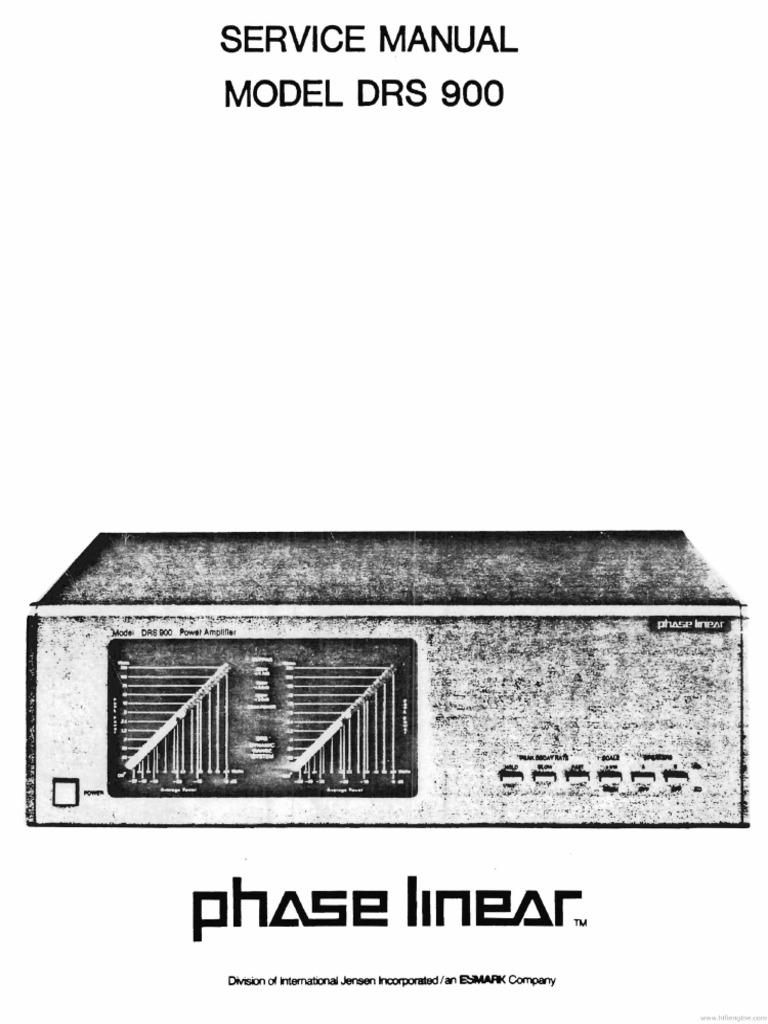 Hfe Phase Linear Drs 900 Service en | PDF
