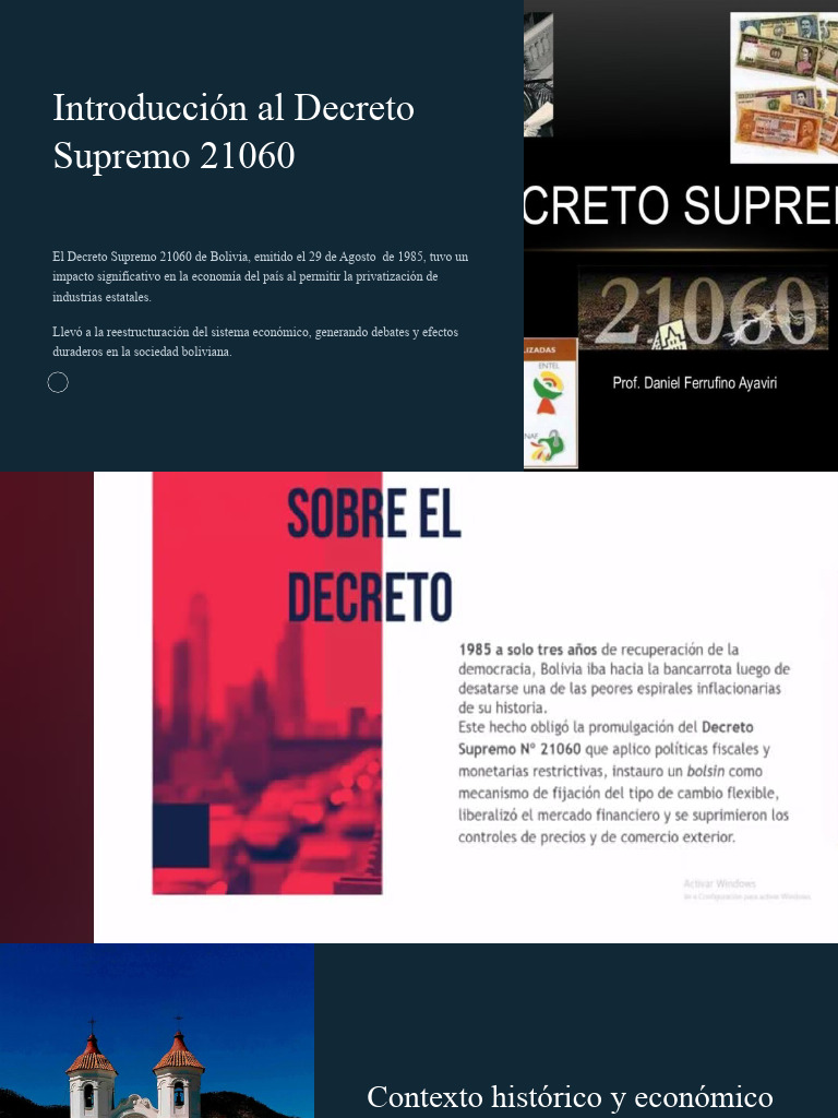Introduccion Al Decreto Supremo 21060 | PDF | Bolivia | Sustentabilidad