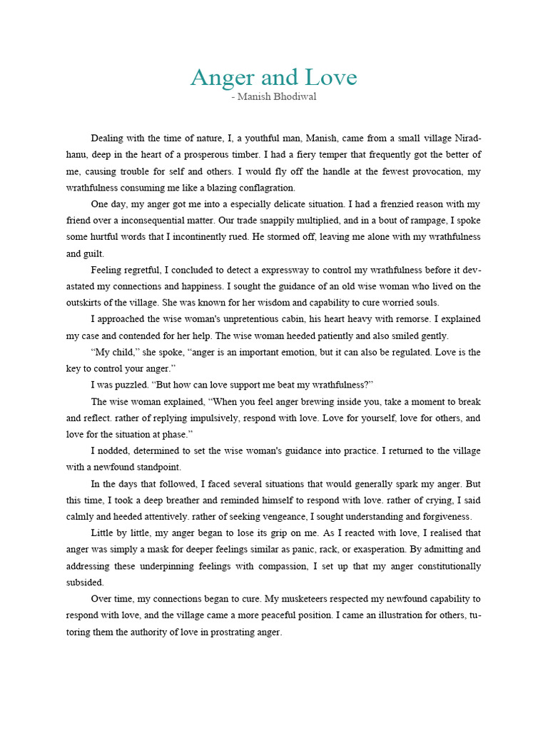 Anger and Love | PDF | Anger | Social Psychology
