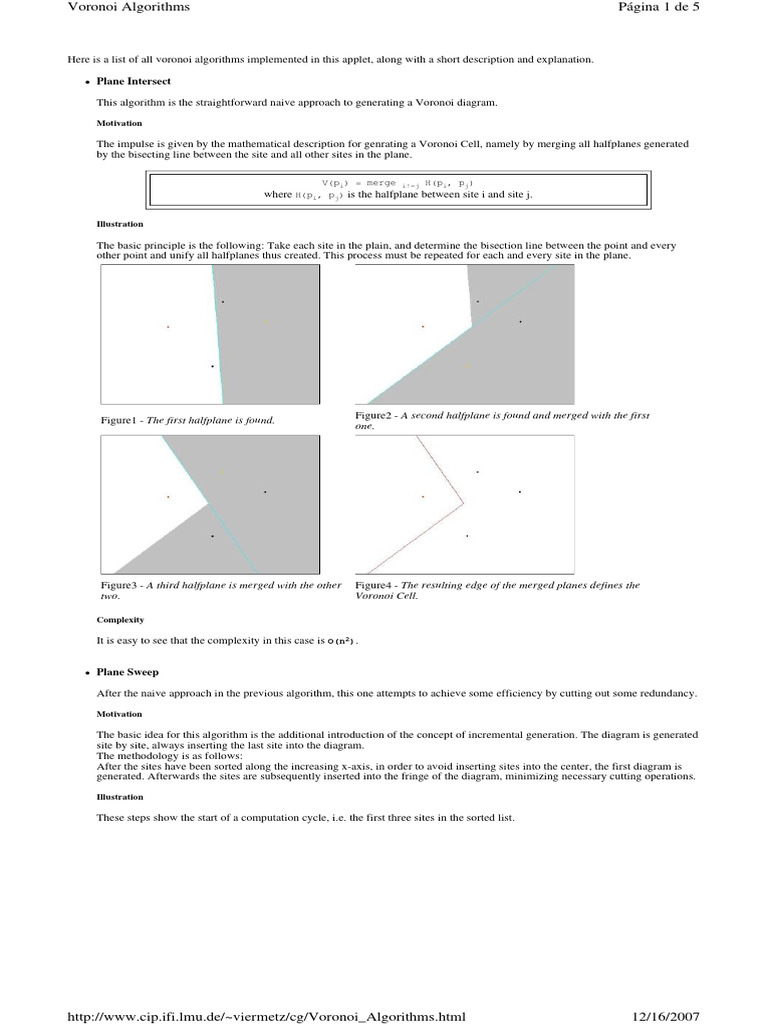 Voronoi_Algorithms | PDF | Algorithms | Cartesian Coordinate System Voronoi_Algorithms | PDF | Algorithms | Cartesian Coordinate System