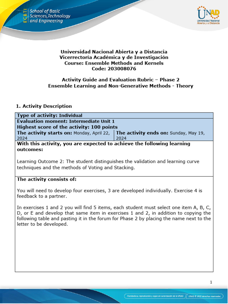ActivityGuide Rubric Phase2 | PDF | Accuracy And Precision | Regression Analysis