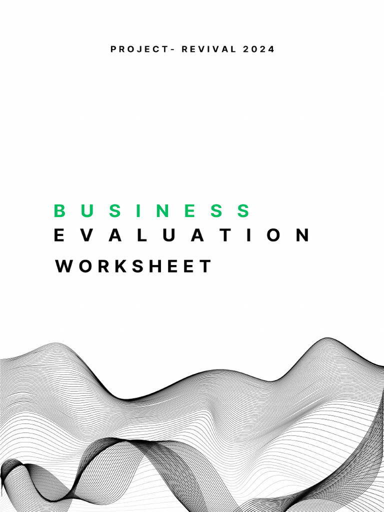 Business Evaluation worksheet | PDF