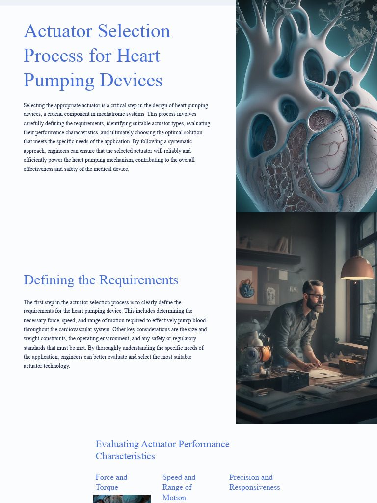 Actuator Selection for Heart Pumps | PDF | Actuator | Pump