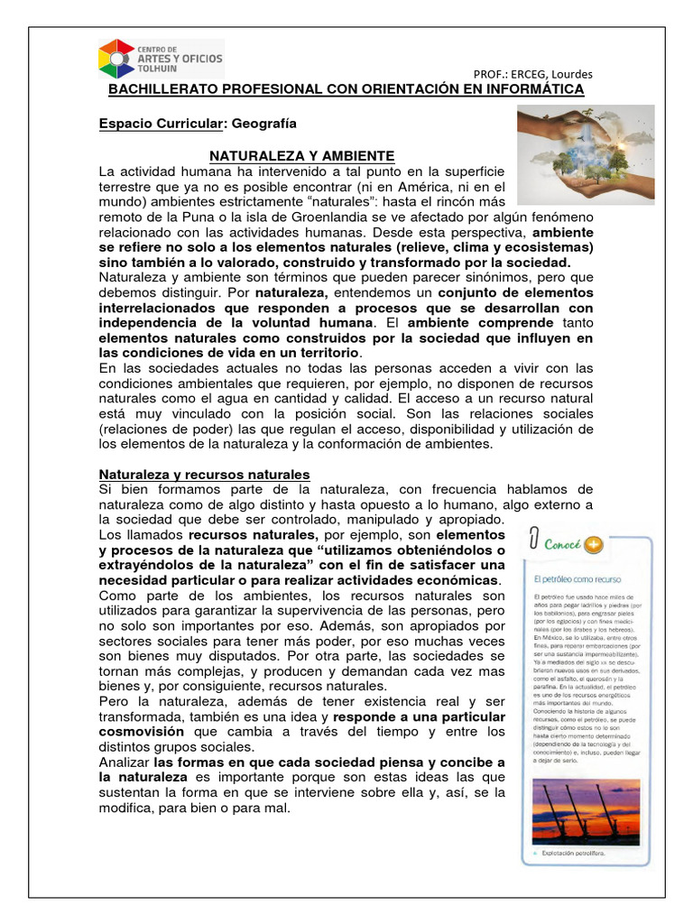 Naturaleza y Ambiente | PDF | Bienes | Naturaleza