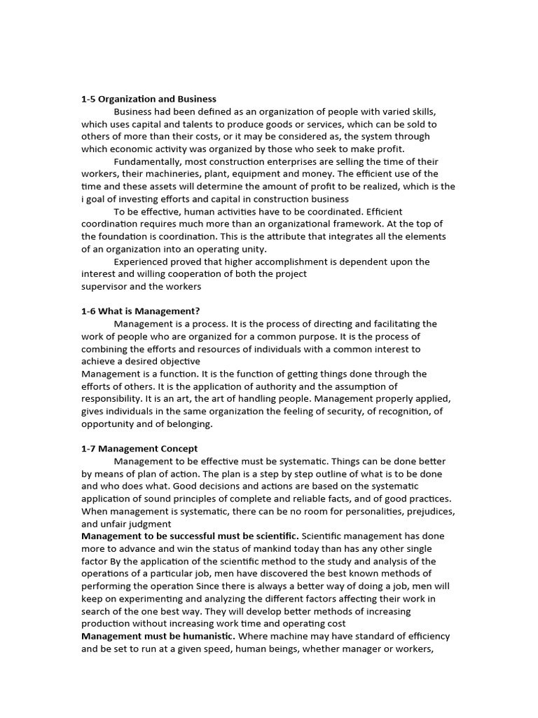 report-organization and business management | PDF | Business | Goal