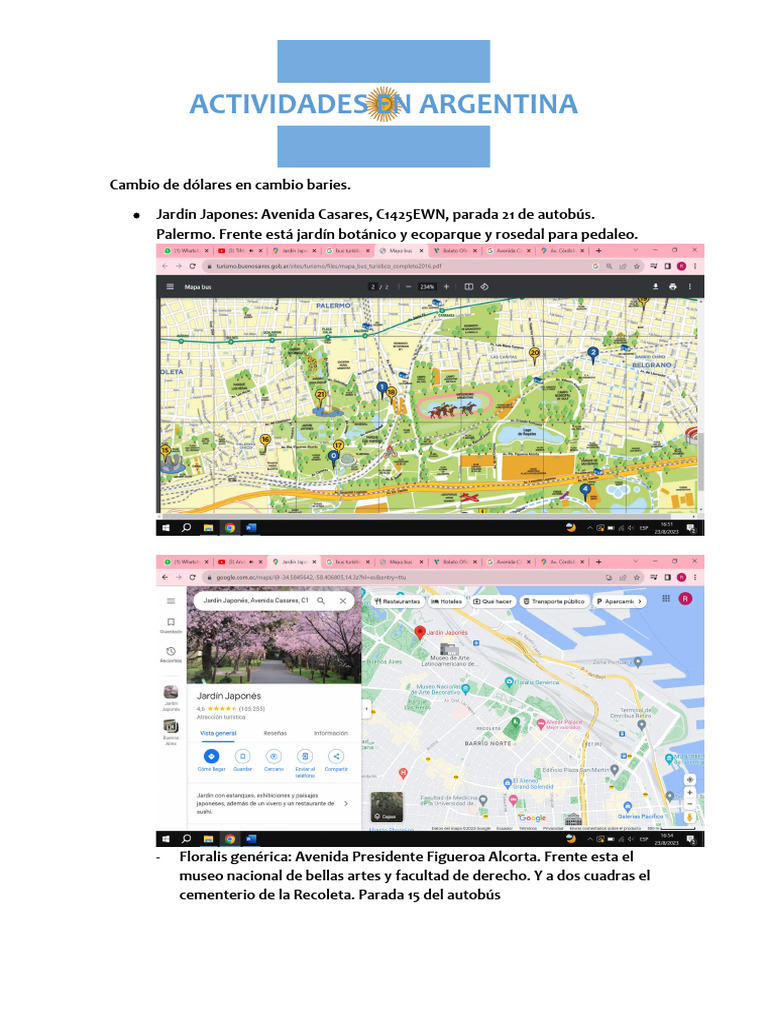 Actividades en Argentina | PDF | Buenos Aires