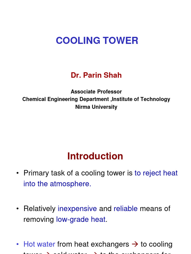 Cooling Tower | PDF | Evaporation | Water