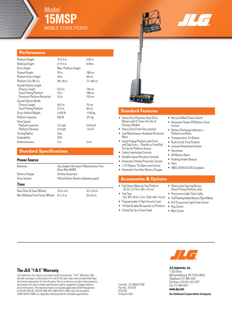 15MSP Spec Sheet | PDF | Truck | Automotive Technologies
