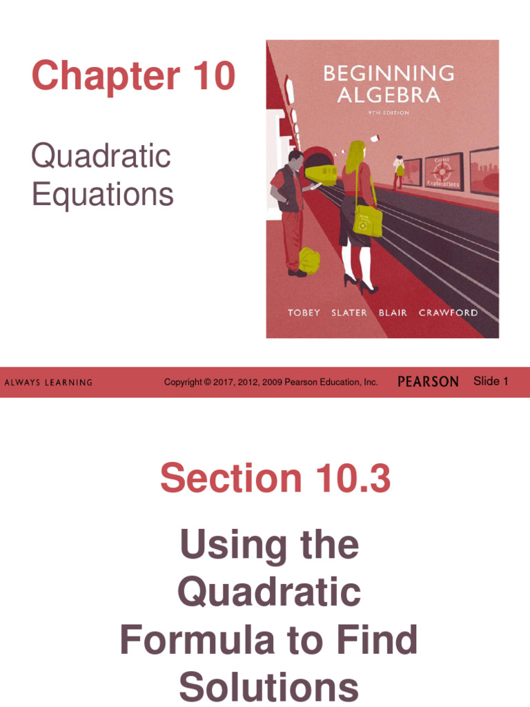 Tsba9e 10 03 | PDF | Quadratic Equation | Equations