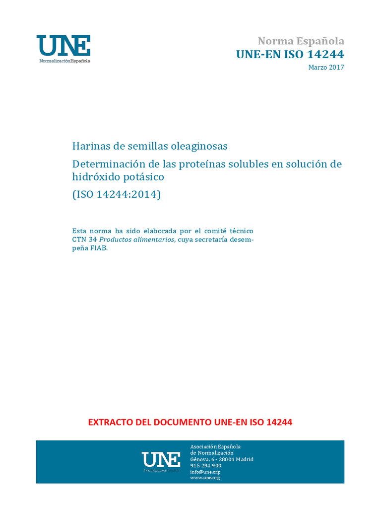 (Ex) Une-En Iso 14244 2017 | PDF | Química