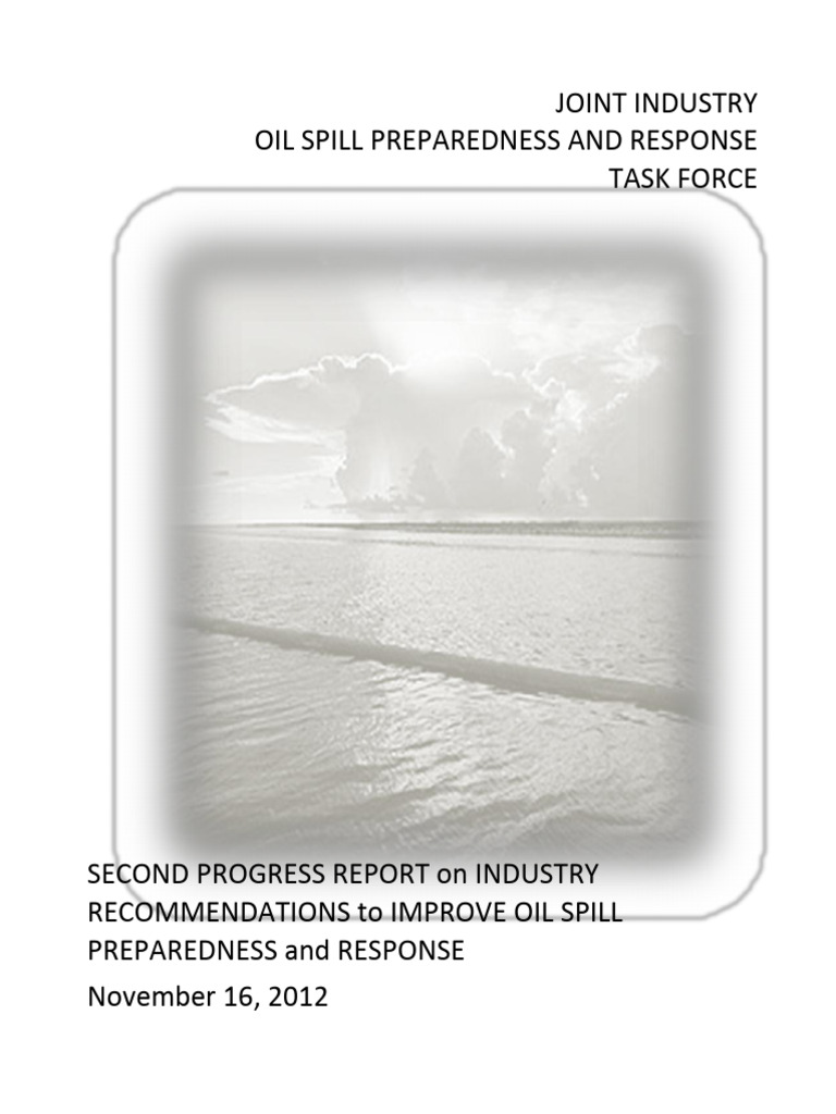 OSPR JITF Project Progress Report | PDF | Oil Spill | Personal Protective Equipment