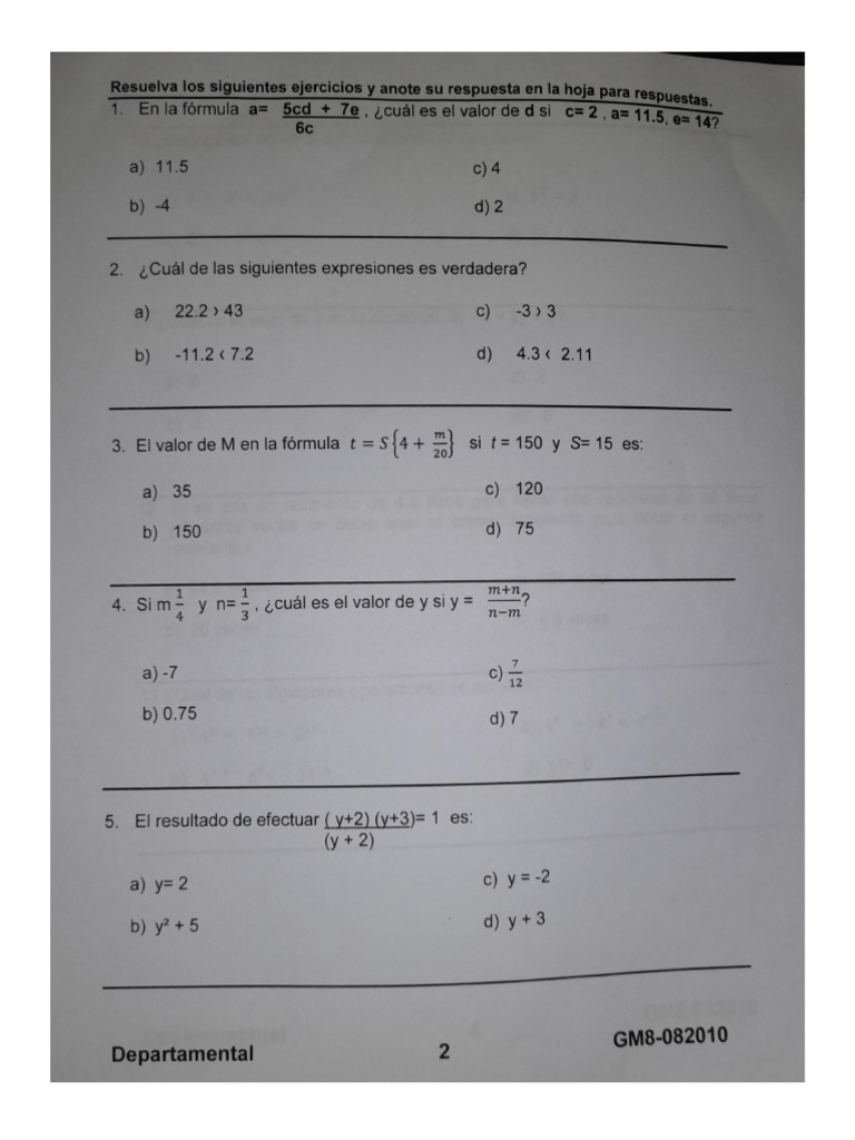 Ejercicios de Matematicas | PDF
