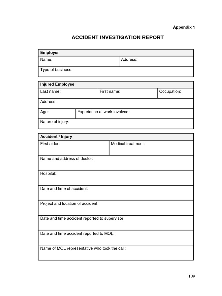 Accident Investigation and Reporting (Nali - Scenarios Based Learning ...