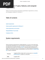 Windows 11 Specifications - Microsoft | PDF | Windows 10 | Microsoft ...