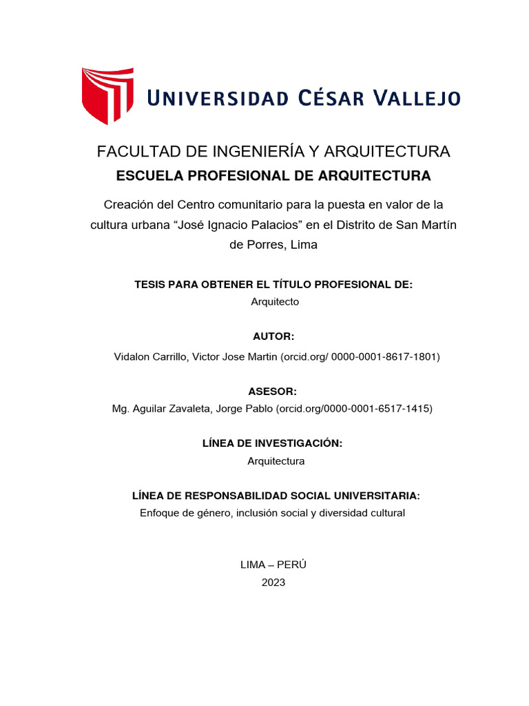 Vidalon - CVJM-SD (1) Leer Bien | PDF | Lima | Empleo