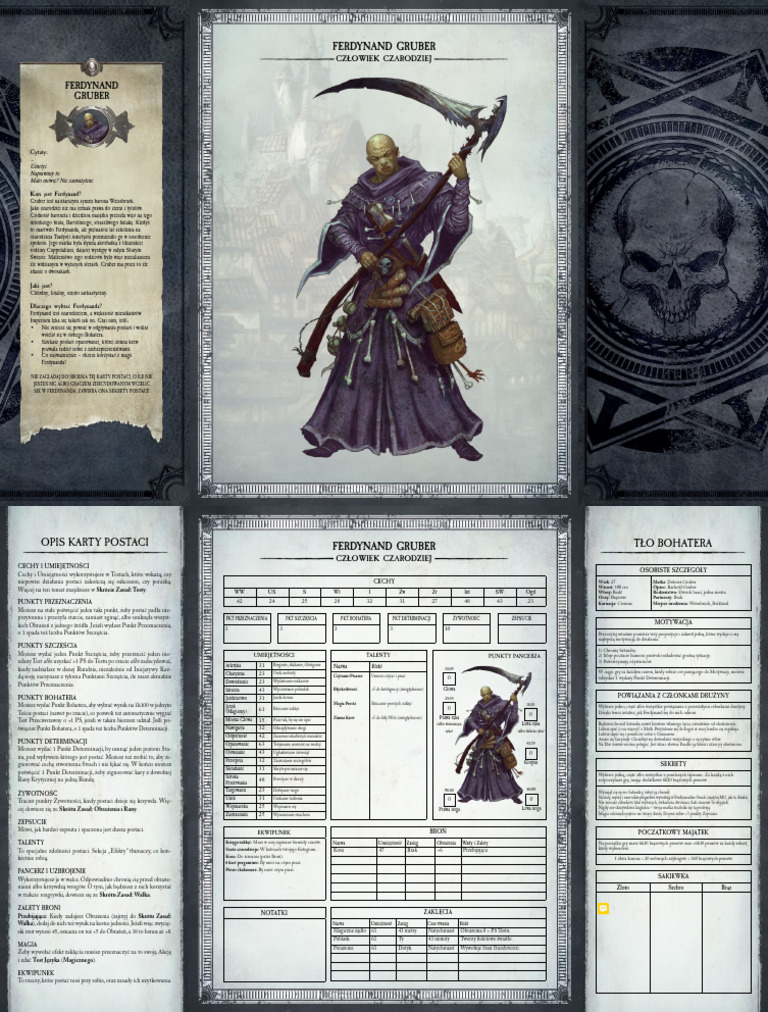 Karty Postaci 7 8 | PDF