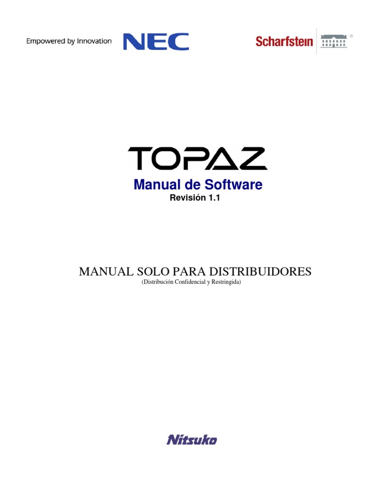 Manual de Software TOPAZ | PDF | Almacenamiento de datos de la ...