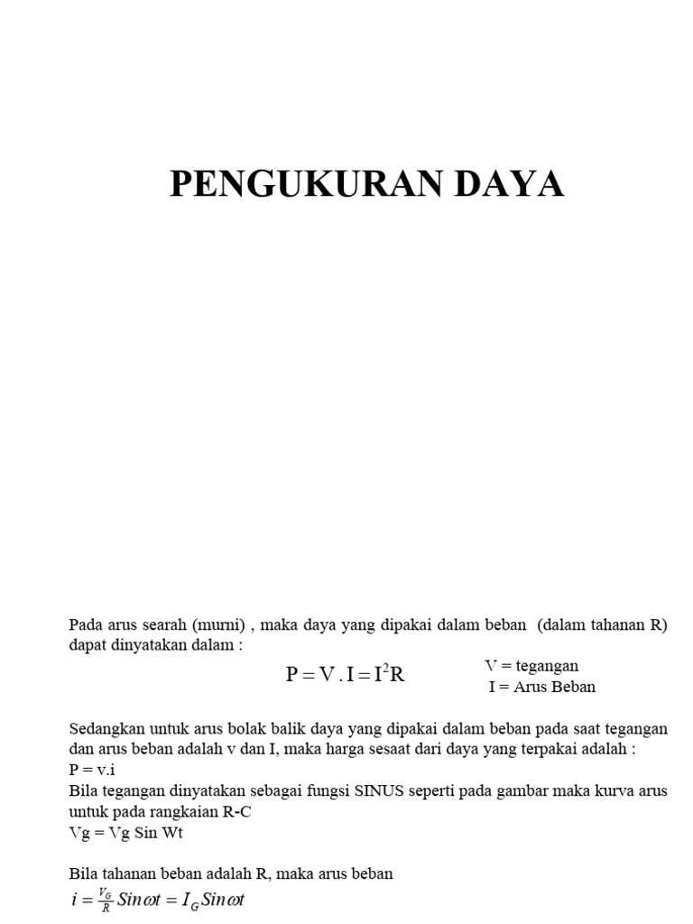 Pengukuran Daya | PDF