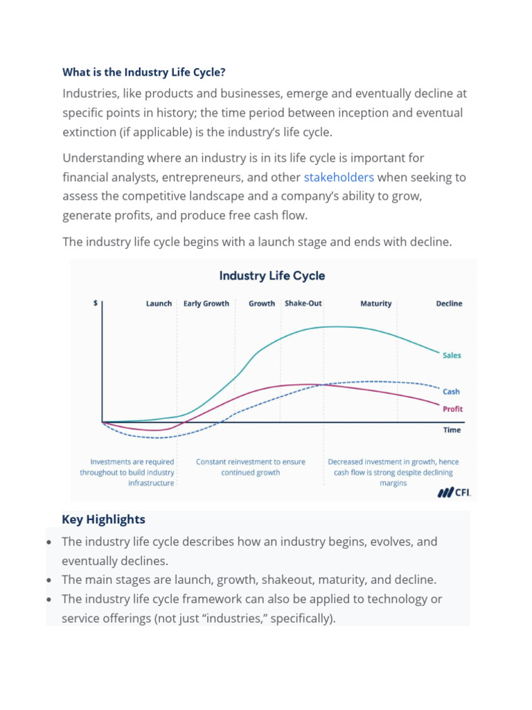 Industry Life Cycle | PDF | Life Cycle Assessment | Mergers And ...