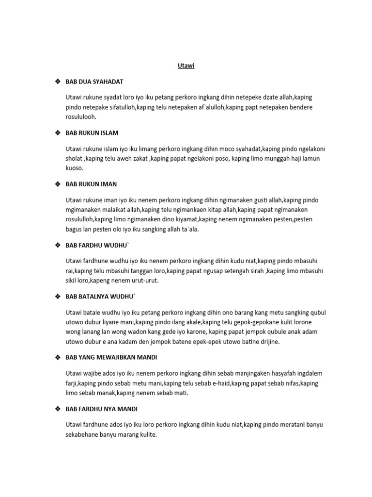 Utawi | PDF