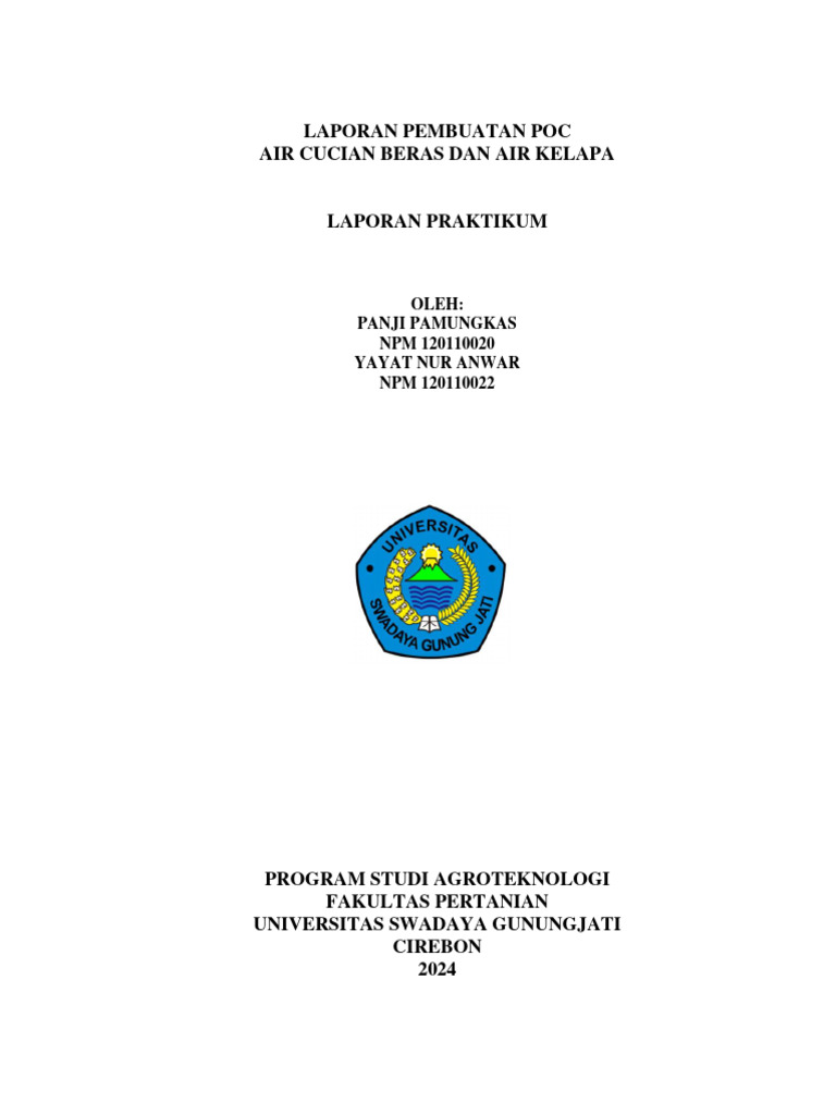 Pembuatan POC dari Air Kelapa dan Beras | PDF | Kesehatan Holistik