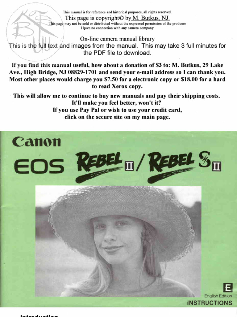 Canon Eos Rebel II Iis | PDF