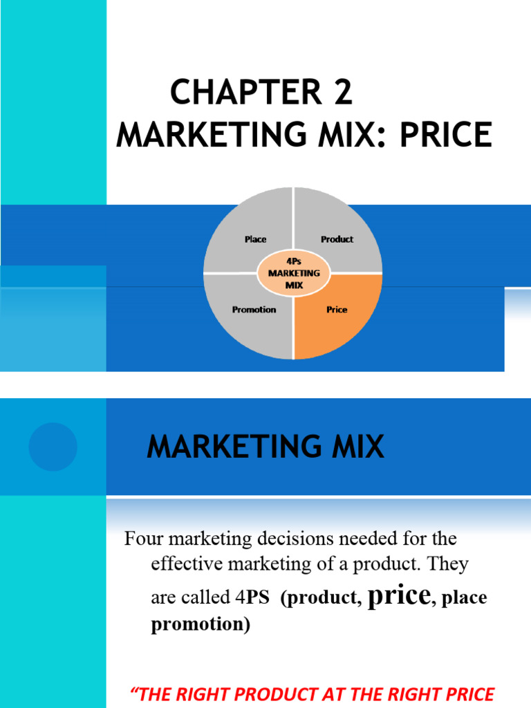 Chapter 2 Marketing Mix Price | Download Free PDF | Pricing | Prices