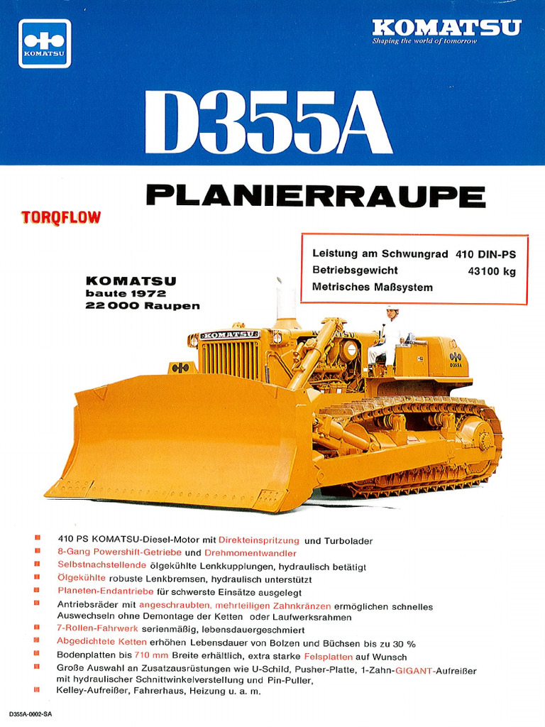 193-Komatsu Dozer D 355 A | PDF
