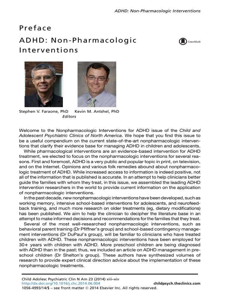 Non-Pharmacologic ADHD Interventions | PDF | Attention Deficit ...