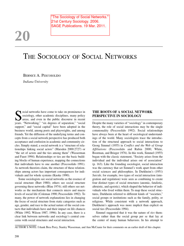 Understanding Social Networks in Sociology | PDF | Social Network ...