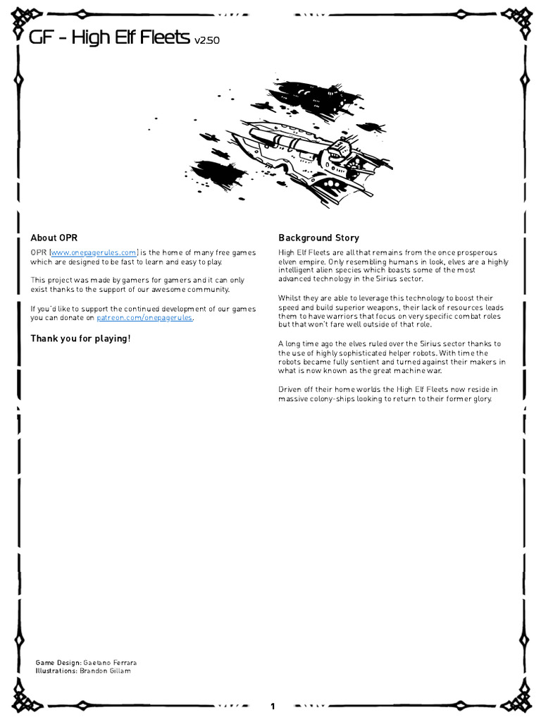 GF - High Elf Fleets v2.50 | PDF | Elves In Fiction | Military Technology
