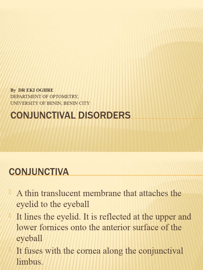 Conjunctival Disorders and Conjunctivitis | PDF | Clinical Medicine ...