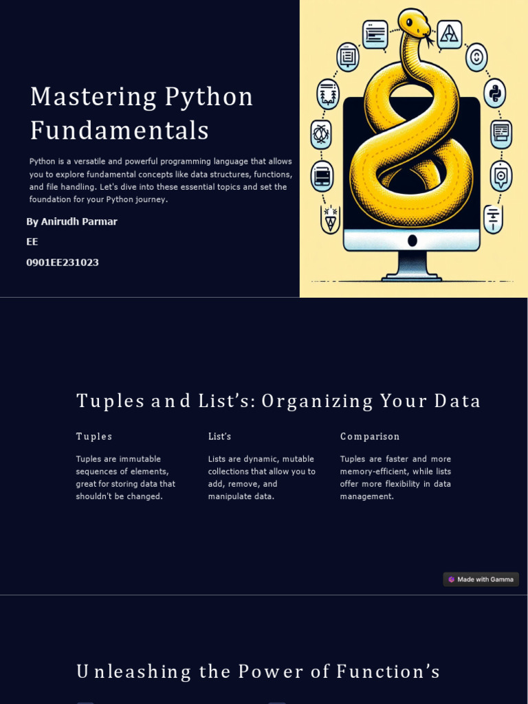 Mastering Python Fundamentals | PDF Mastering Python Fundamentals | PDF