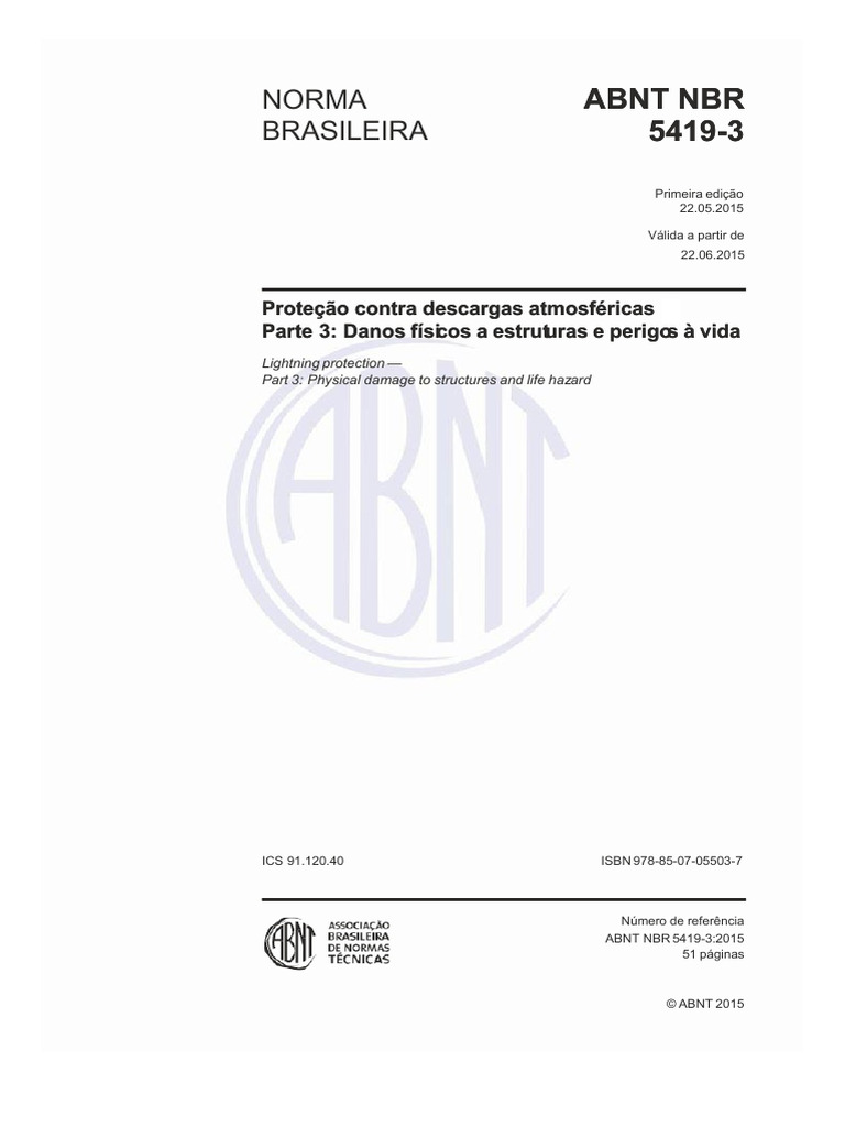 NBR 5419-3-2015 - Proteção Contra Descargas Atmosféricas - Parte 3 ...