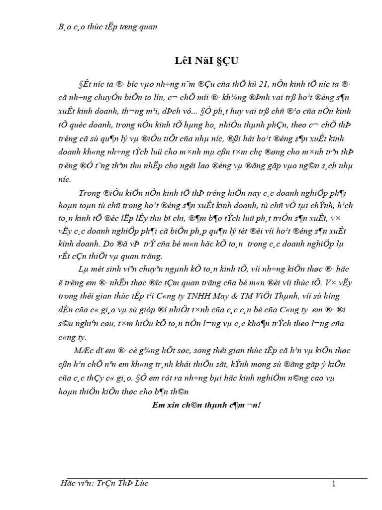 Bao Cao Tong Quan | PDF