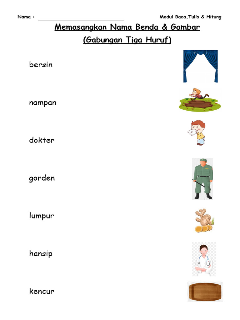 Modul Baca & Tulis Untuk PAUD/ TK (Bag. 1) | PDF