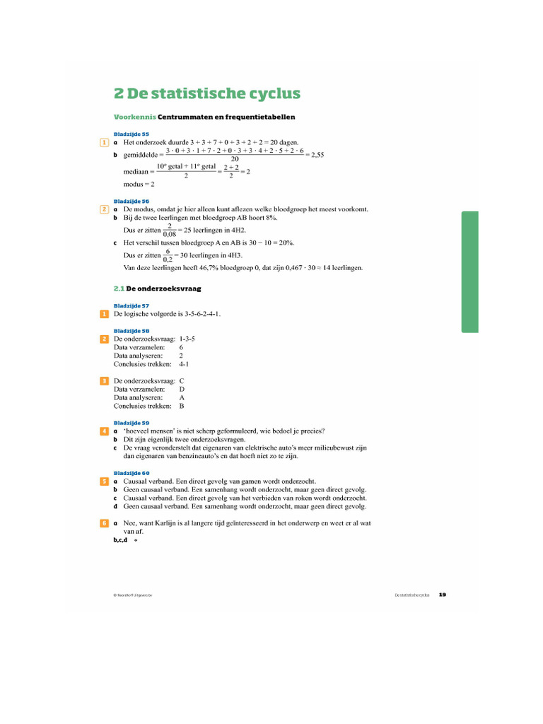 Uitwerkingen Havo Wa HST 2 | PDF