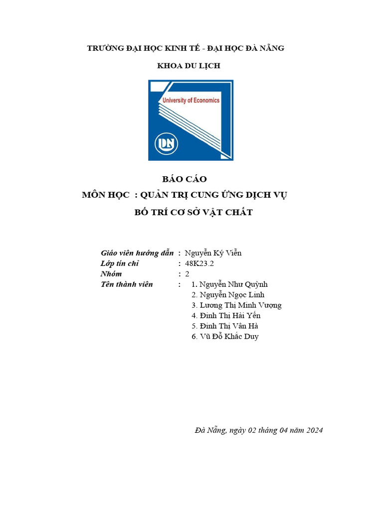 Bố trí cơ sở vật chất 1 | PDF