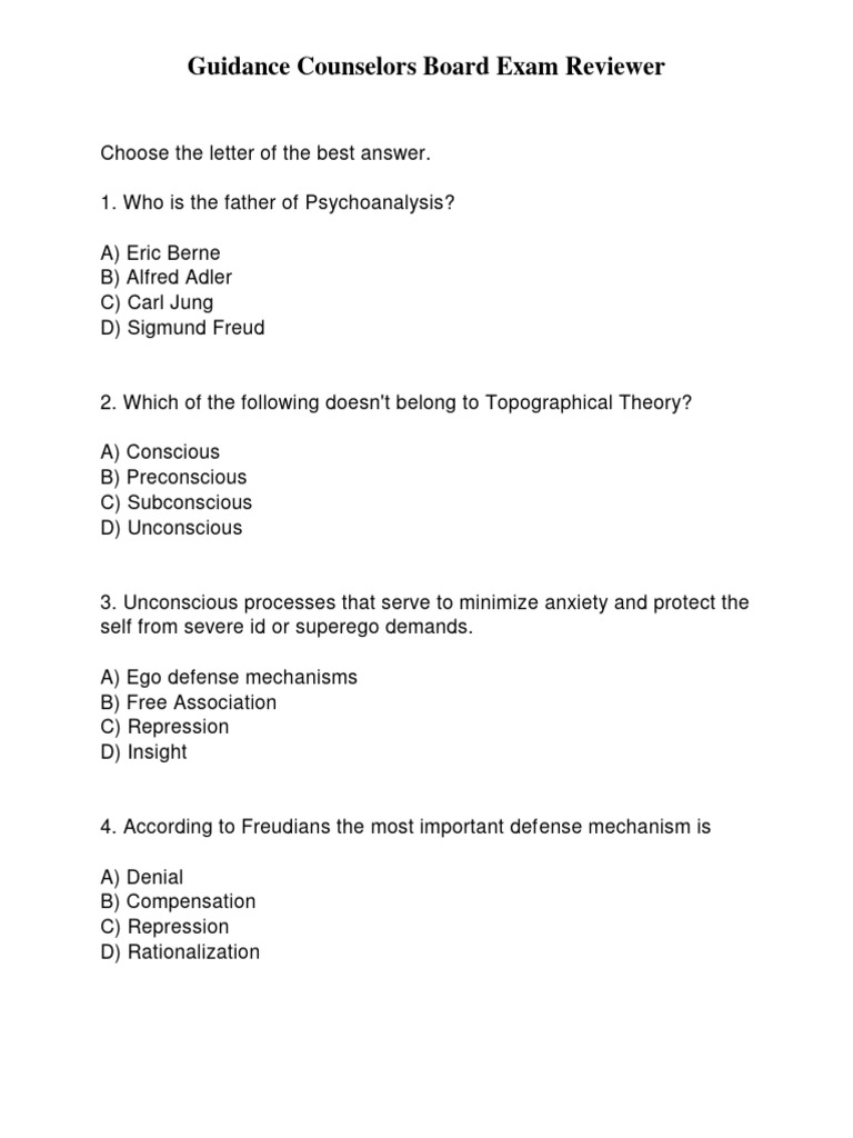 Guidance Counselor Exam Reviewer 2023 | PDF | Self-Improvement